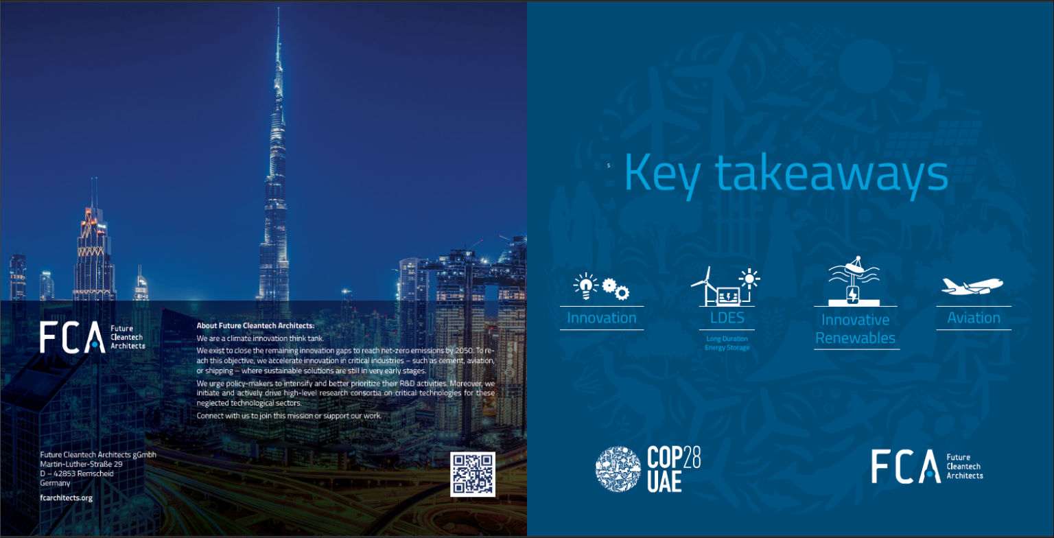 Our COP28 Key Takeaways are out! - Future Cleantech Architects
