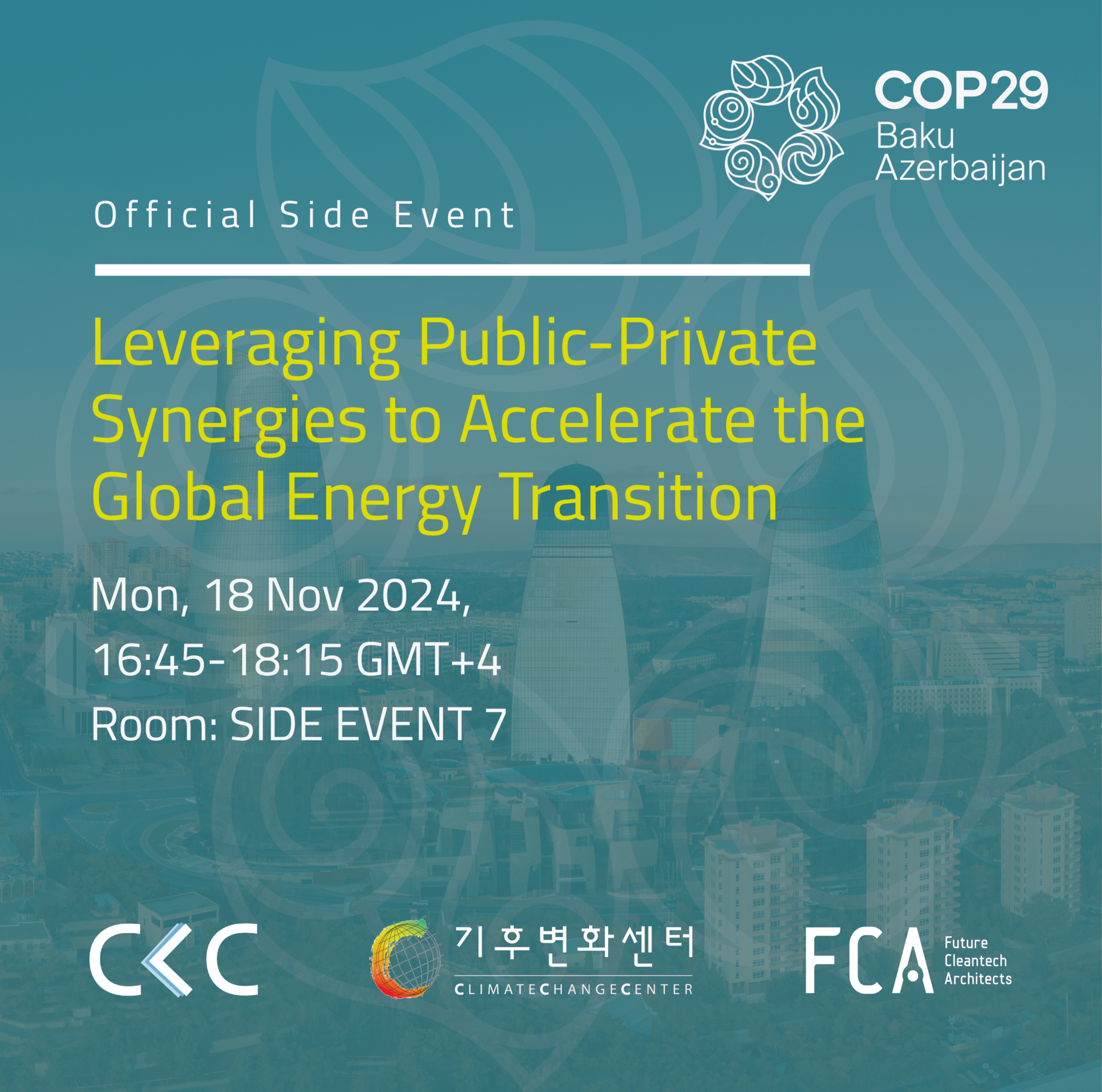 FCA at COP29 | Official Side Event: Public-Private Synergies for Global ...